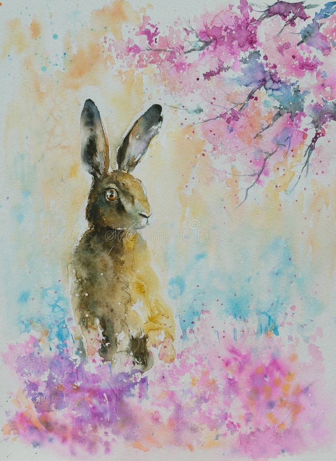 Hare stock illustration. Illustration of funny, drawn - 91516930