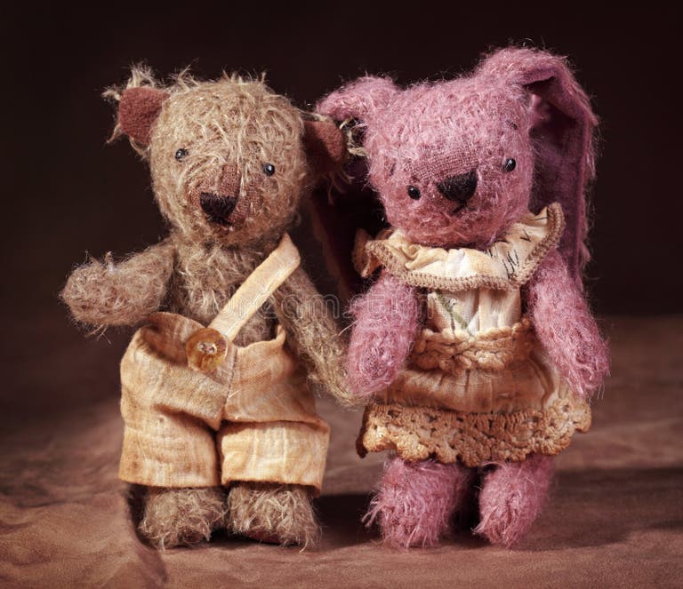 Hare toy and teddy bear stock photo. Image of ears, stuffed - 19629116