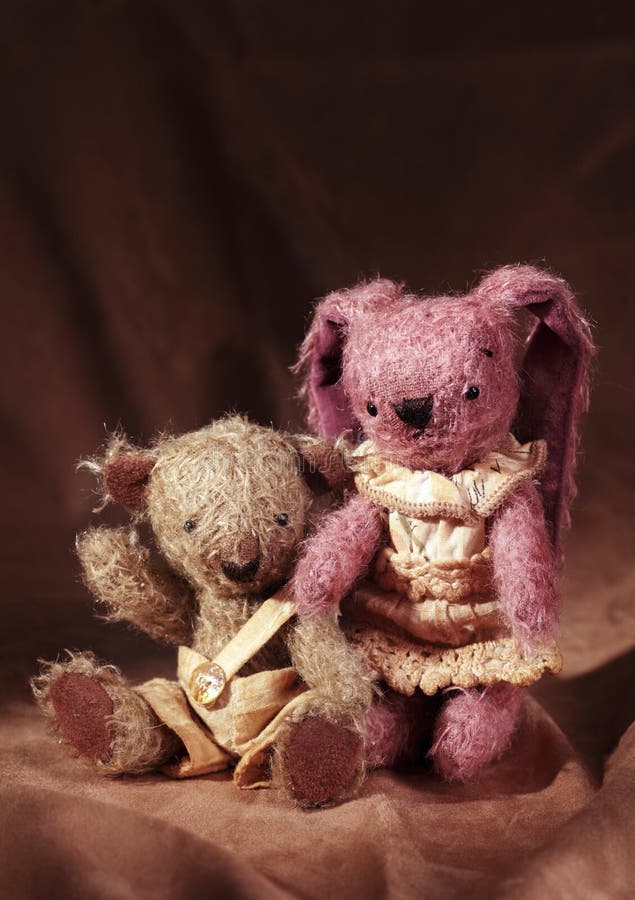 Hare toy and teddy bear stock photo. Image of teddy, still - 19640496