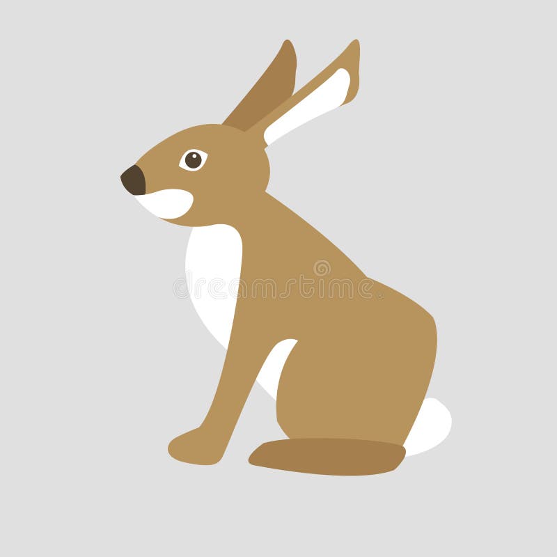 Hare Vector Illustration Style Flat Profile Stock Vector - Illustration ...