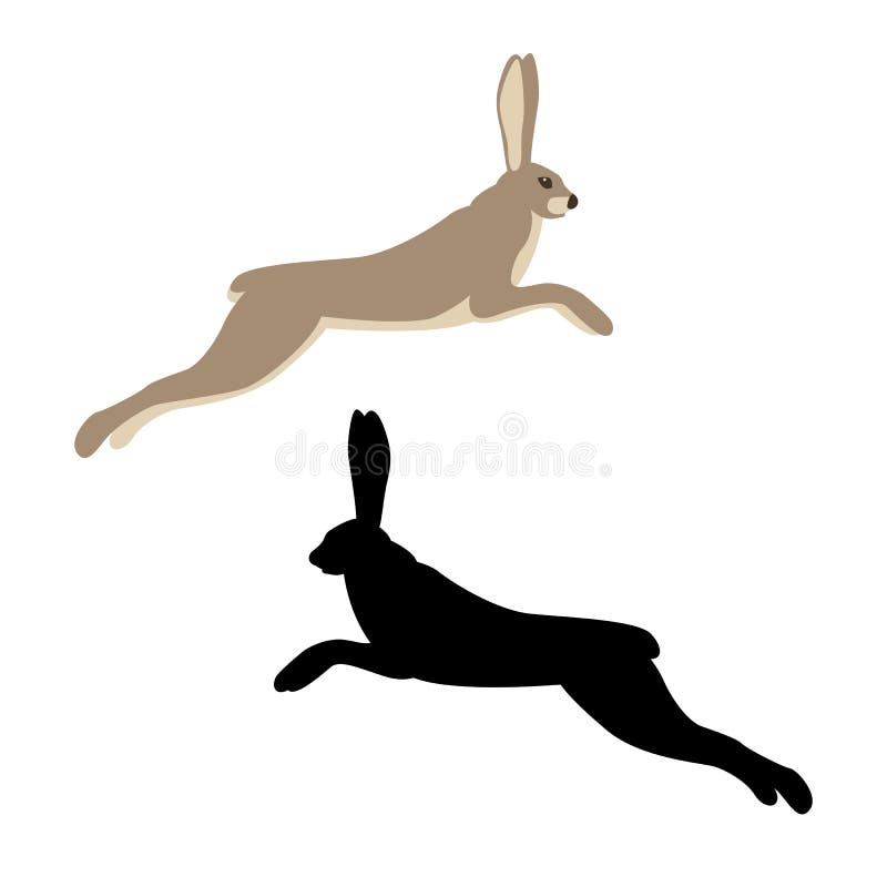 Hare Running Silhouette Stock Illustrations – 945 Hare Running ...