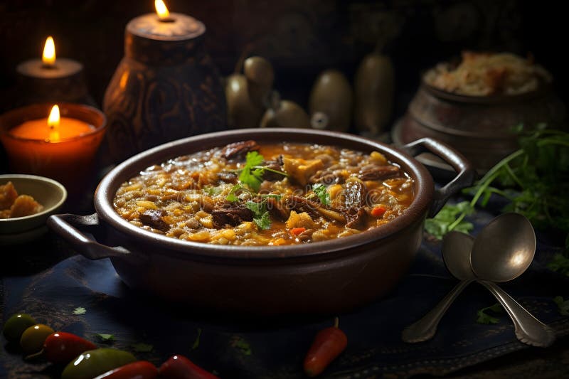 Harees, a Hearty Arabian Dish Made with Wheat and Meat Stock ...