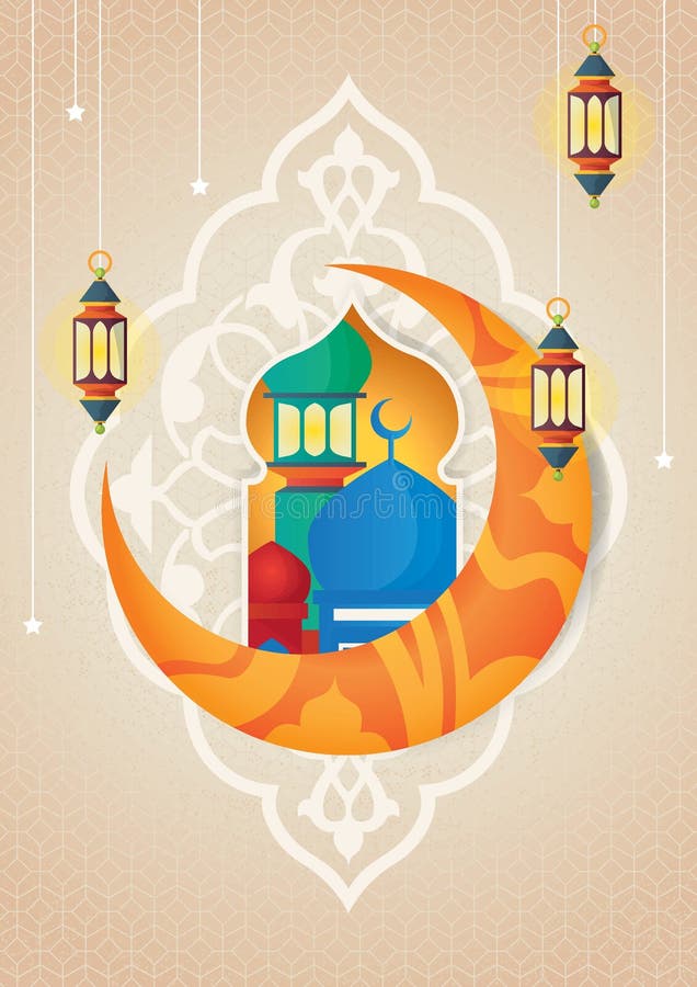 Hari Raya Card Design. Vector Illustration Decorative Design Stock ...