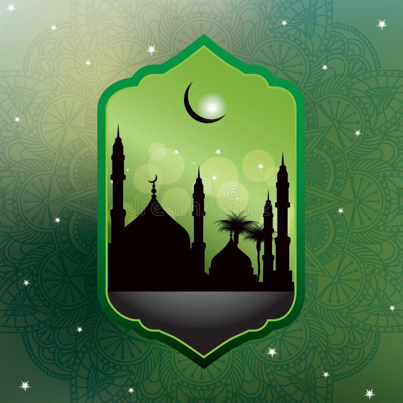 Hari Raya Card Design. Vector Illustration Decorative Design Stock ...