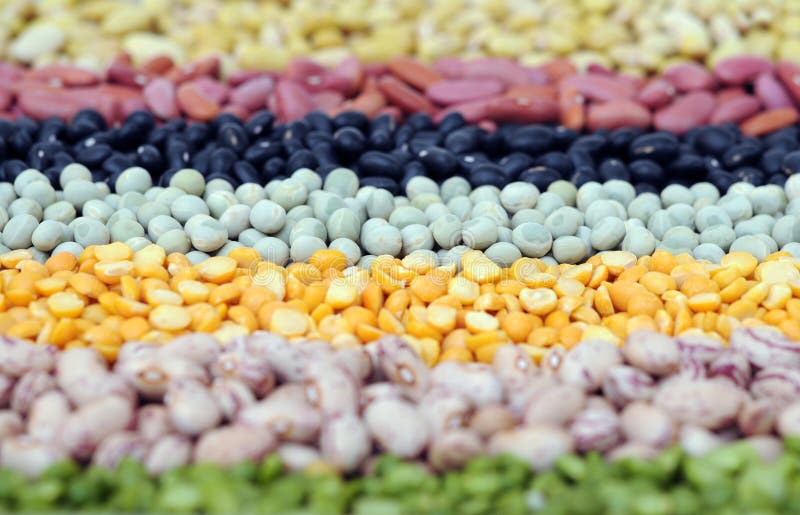 Assortiment De Différents Types De Haricots Horizontaux Image stock ...