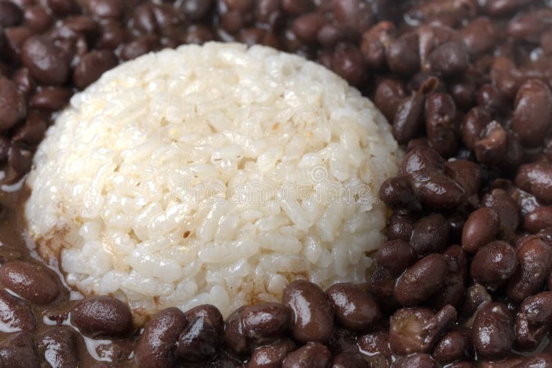 Haricots noirs et riz photo stock. Image du espagnol - 29030204