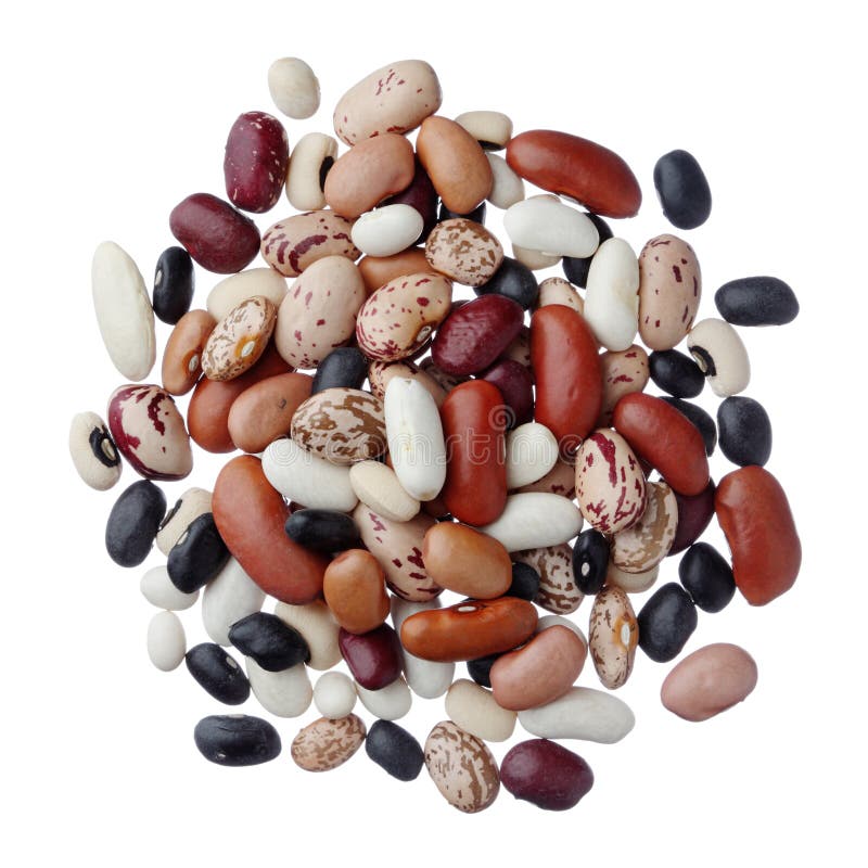 Haricots Secs Assorted D'isolement Sur Le Blanc Photo stock - Image of ...