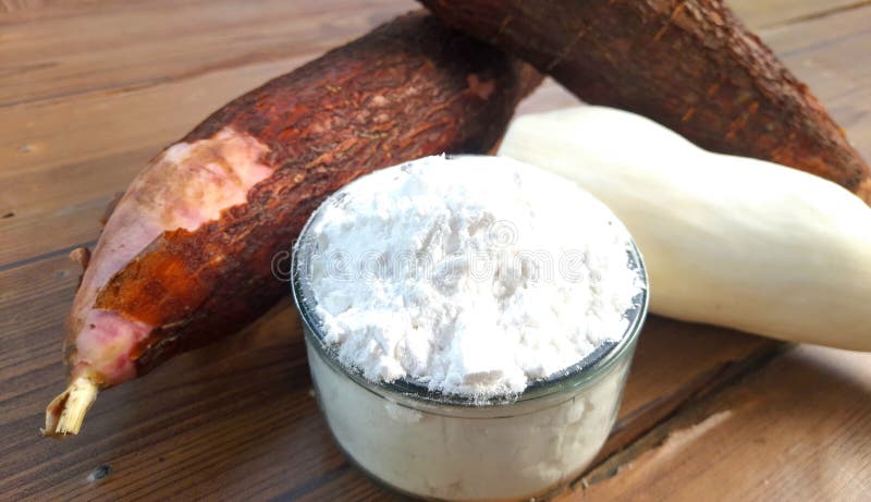Harina De Tapioca Hecha De Yuca Como Ingrediente Alimentario Imagen de ...