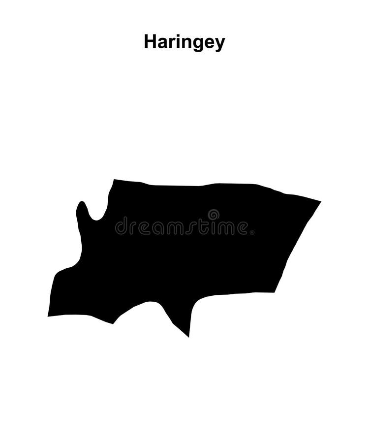 Haringey outline map stock vector. Illustration of border - 371644213