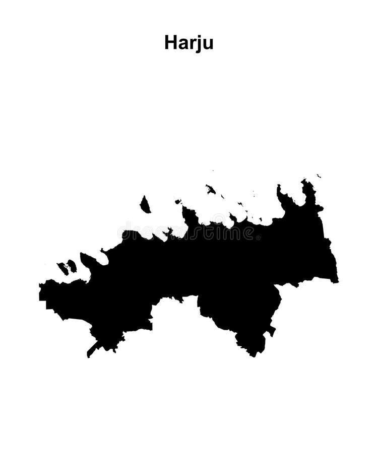 Harju outline map stock vector. Illustration of cartography - 360427325