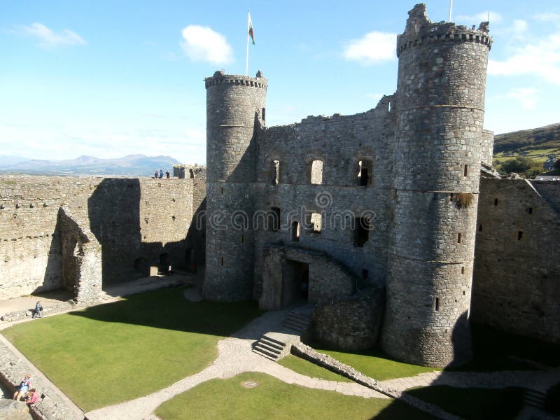 Harlech Castle stock photo. Image of wales, gatehouse - 94129292