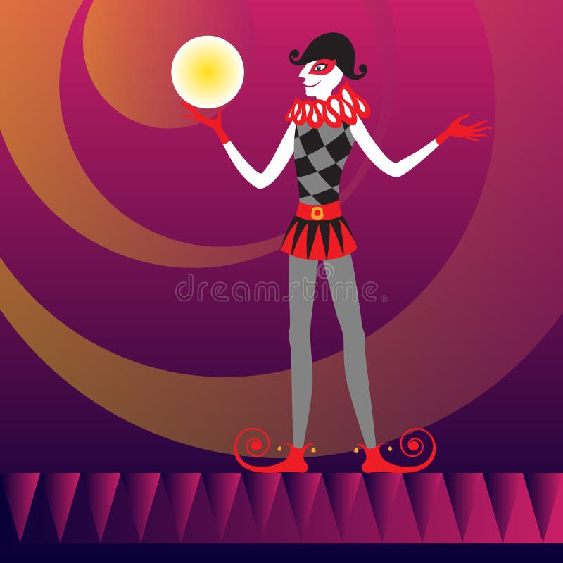 Harlequin stock vector. Illustration of styling, festival - 41809445