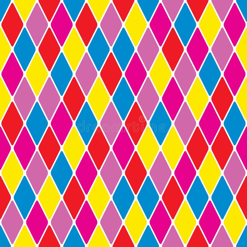 Harlequin Particoloured Seamless Pattern VI Stock Vector - Illustration ...
