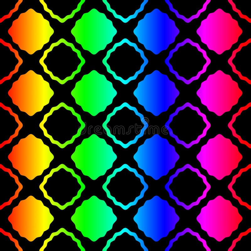 Seamless Grid Rainbow Black Background Stock Illustrations – 319 Seamless Grid Rainbow Black ...