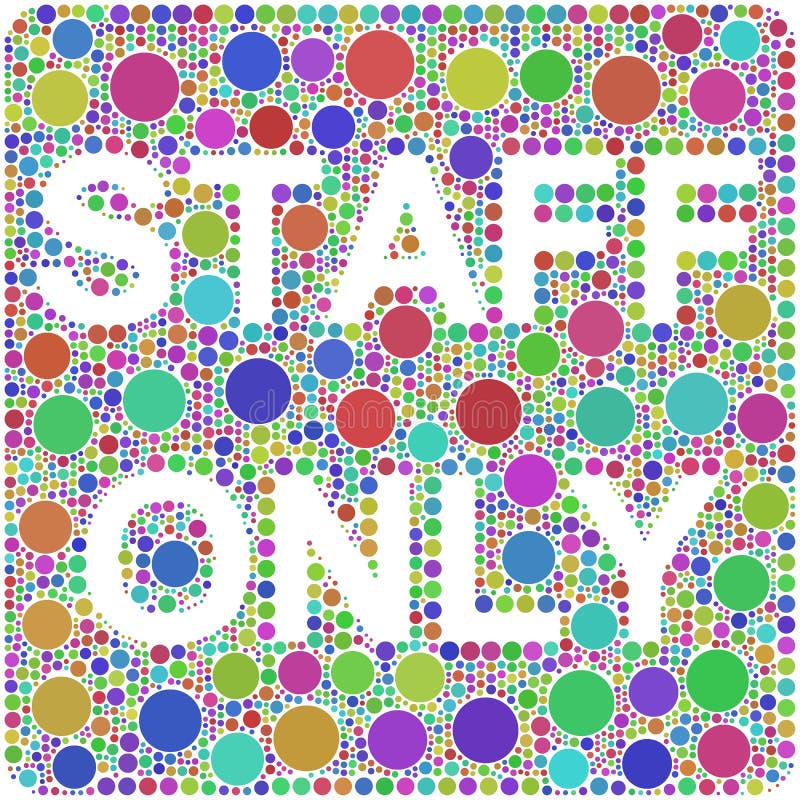 Harlequin Staff only Mosaic Stock Vector - Illustration of staff ...