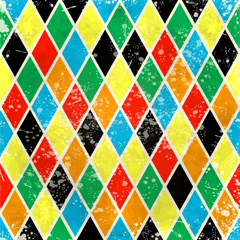 Harlequin Vintage or Argyle Seamless Pattern. Vector Texture of ...