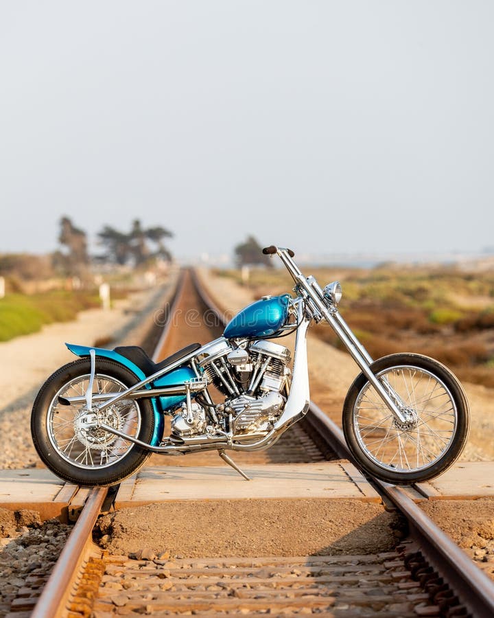 Harley Davidson Custom Vintage Chopper Editorial Stock Photo - Image of ...