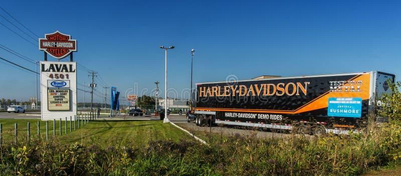 Harley-Davidson demo rides editorial stock photo. Image of logos - 34288293