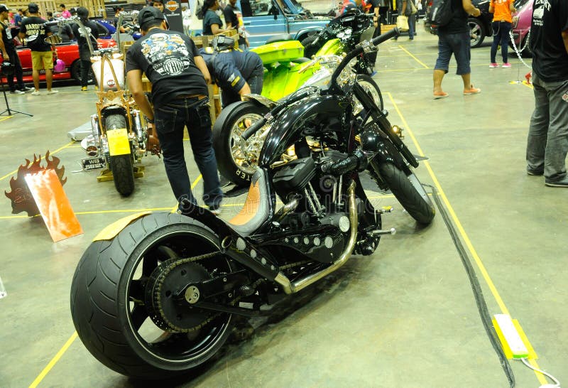 Harley Davidson Motorcycle E Motore Su Ordinazione Immagine Stock ...