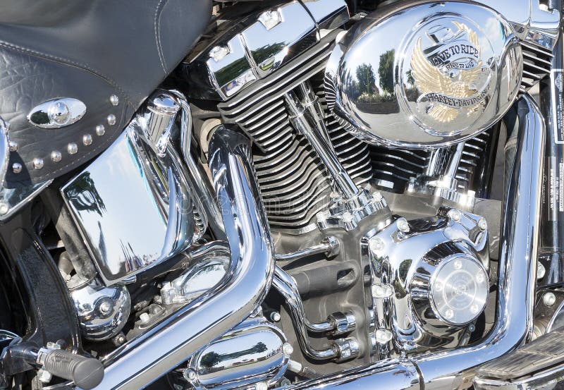 Harley Davidson Motorcycle Engine Close-up Editorial Photo - Image of ...