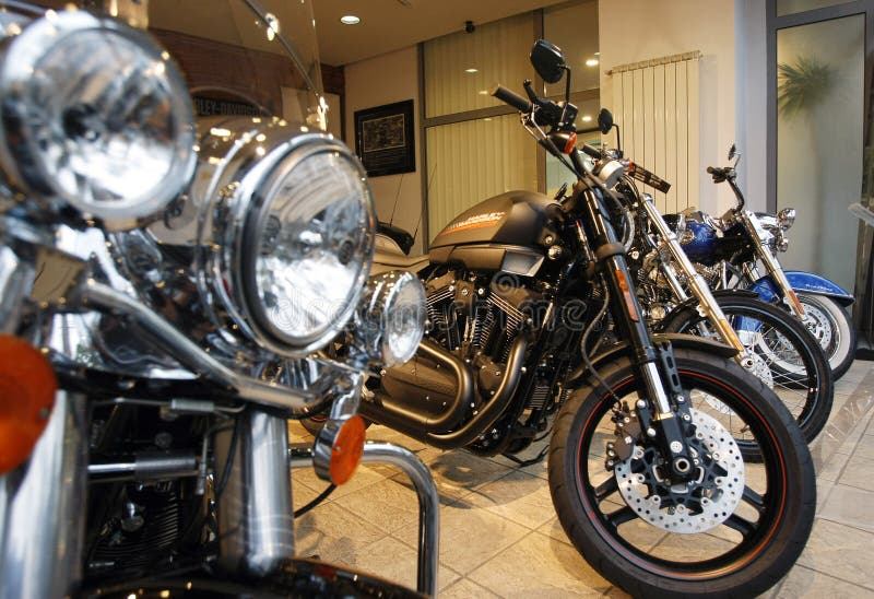 Harley Davidson Motorcycles on Display at Bike Show in Melbourne ...