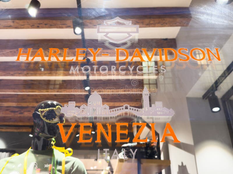 Harley-davidson Storefront in Venice Featuring Iconic Cityscape Design ...