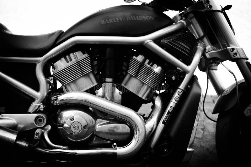 Harley-Davidson V-Rod, Engine, V-twin. (June 3, 2019, Uzhhgorod ...