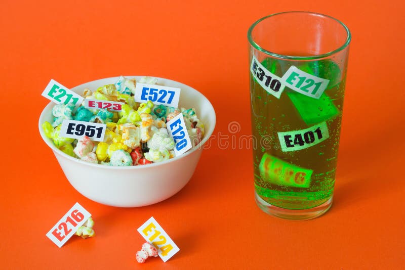 Harmful food additives. stock image. Image of cancer - 118769017