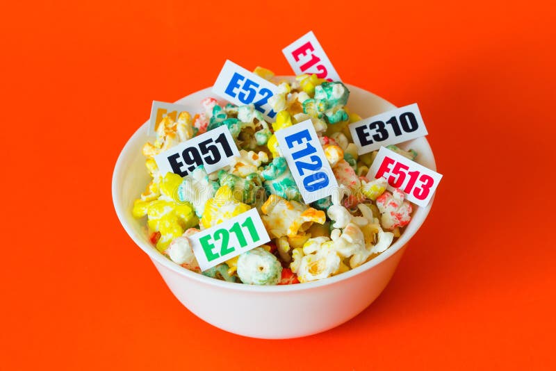 Harmful food additives. stock image. Image of cancer - 118769017