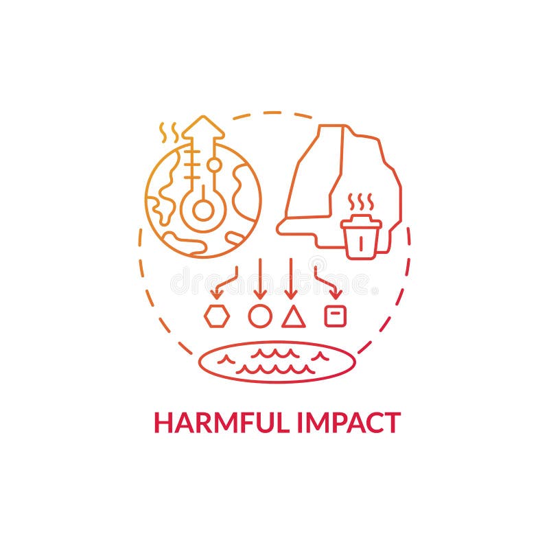 Harmful Impact Red Gradient Concept Icon Stock Vector - Illustration of ...