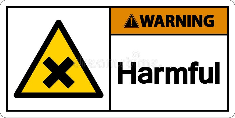 Harmful Warning Sign on White Background Stock Vector - Illustration of ...