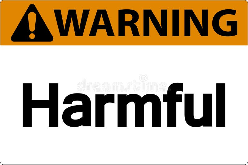 Harmful Warning Sign on White Background Stock Vector - Illustration of ...