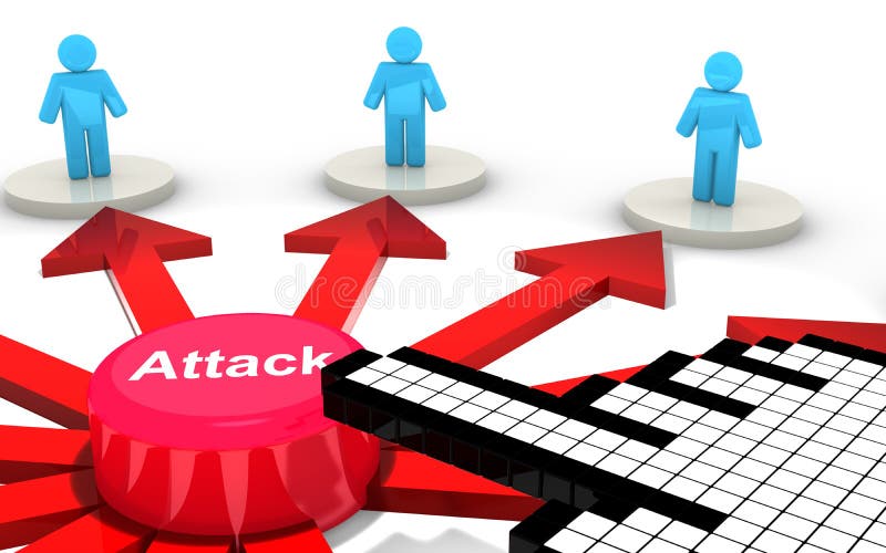 Cursor Symbol Hand Pixelated Clicks on Attack Button Stock Illustration ...