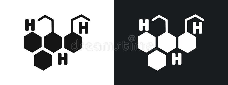 Harmones Icon Linear Graphics Set Vector in Black Stock Vector ...
