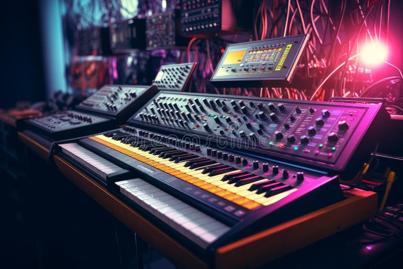 Harmonic Synth Volume Music Analog. Generate Ai Stock Illustration ...