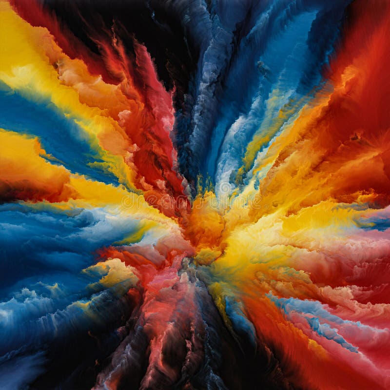 Harmonics of Evolving Colors Stock Illustration - Illustration of ...