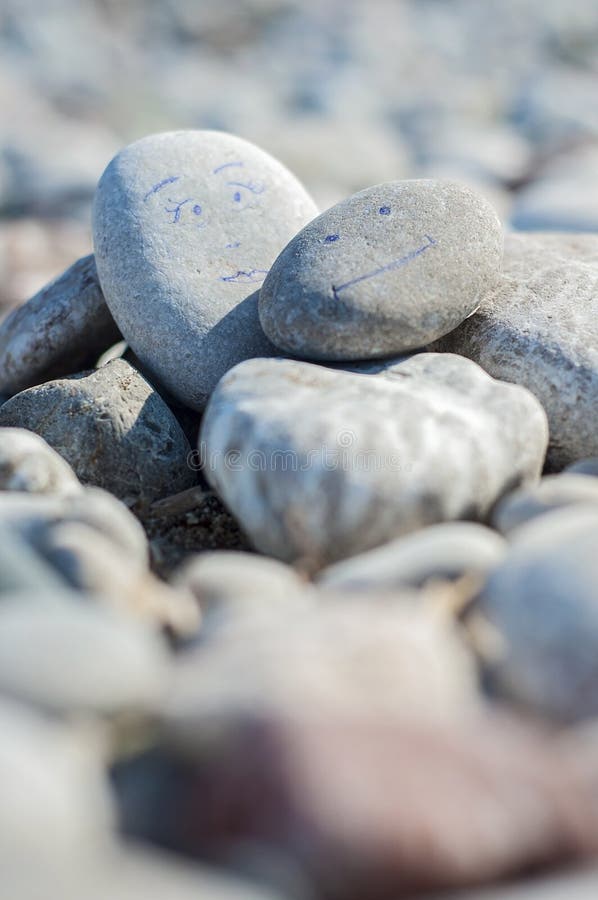 A Harmonious Background or Closeup of Smooth Natural Rocks or Round ...