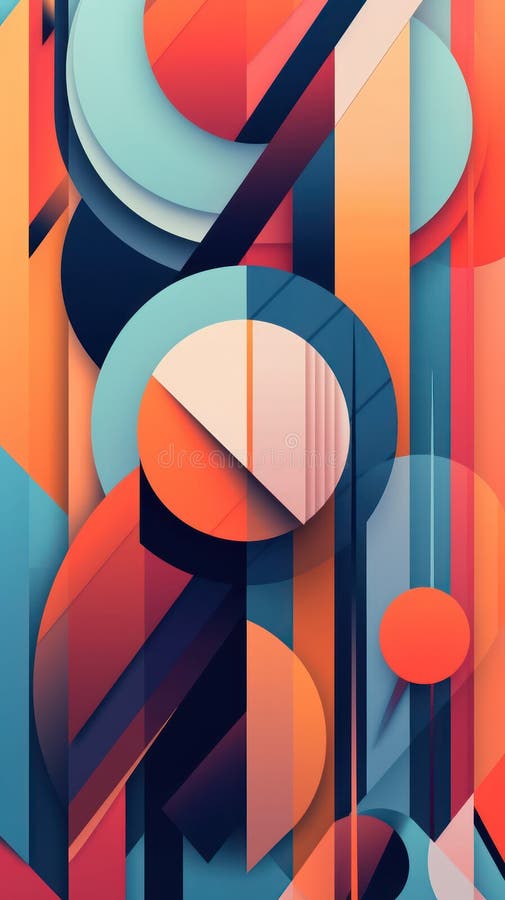 Harmonious Blend of Bold Geometric Shapes. Stock Illustration ...