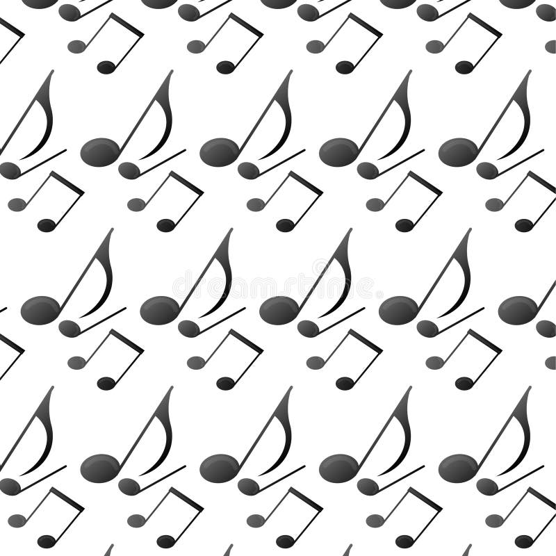Harmonious Blend: Mixed Style Music Notes Seamless Pattern Vector Stock ...