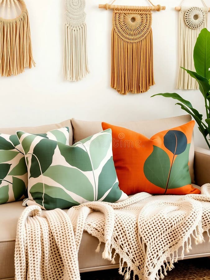 A Harmonious Blend of Textures and Patterns with Plants and Woven ...