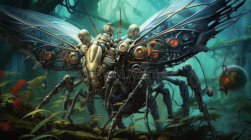 Harmonious Coexistence: Biomechanical Creatures in the Techno Jungle ...