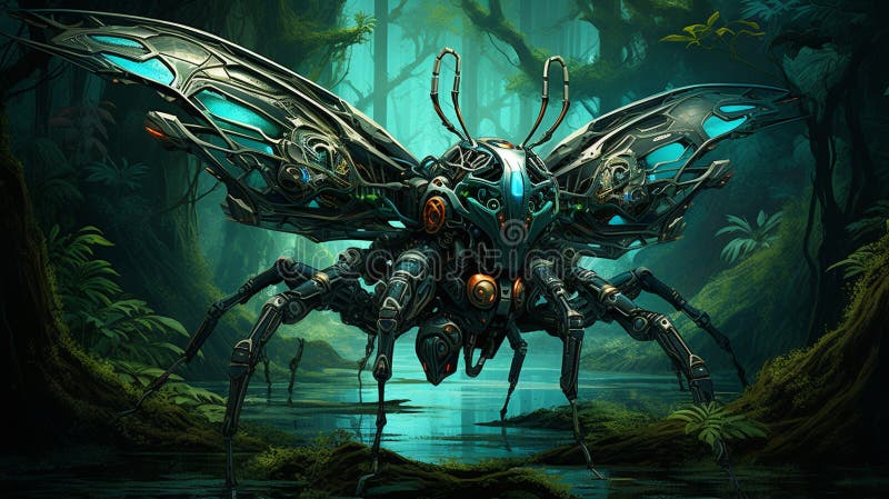 Harmonious Coexistence: Biomechanical Creatures in the Techno Jungle ...