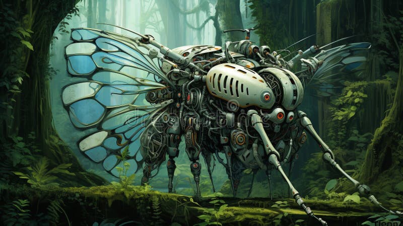 Harmonious Coexistence: Biomechanical Creatures in the Techno Jungle ...