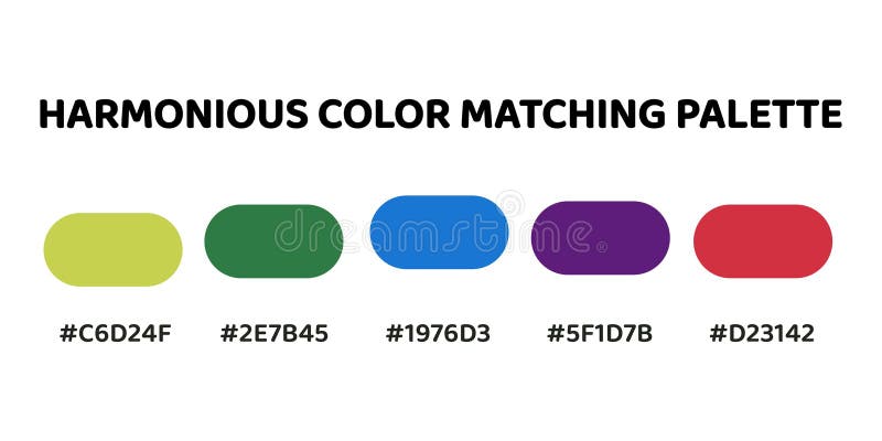 Harmonious Color Palette with Five Colors. this Palette Combines Warm ...