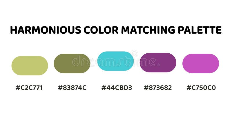 Harmonious Color Palette with Five Colors. this Palette Combines Warm ...