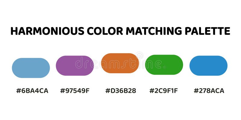 Harmonious Color Palette with Five Colors. this Palette Combines Warm ... Harmonious Color Palette with Five Colors. this Palette Combines Warm ...
