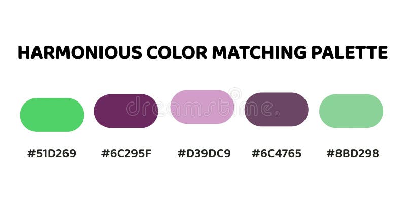 Harmonious Color Palette with Five Colors. this Palette Combines Warm ...