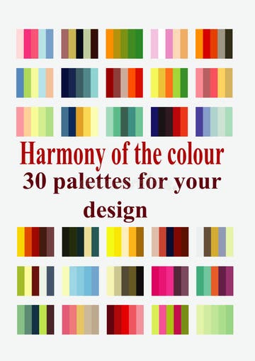 Harmonious Color Palettes for Design Stock Vector - Illustration of ...