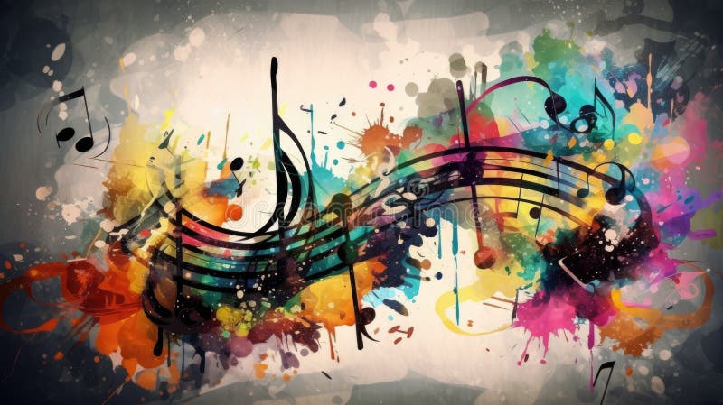 Harmonious Melodies: Abstract Music Notes for Creative Projects. Stock ...