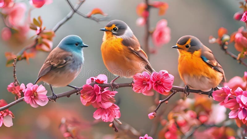 Harmonious Melody: Animated Birds Perform in Spring S Gentle Light ...